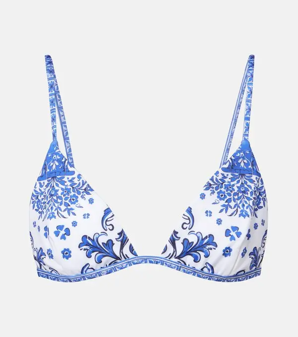 BANANHOT Gala Printed Bikini Top - Blue