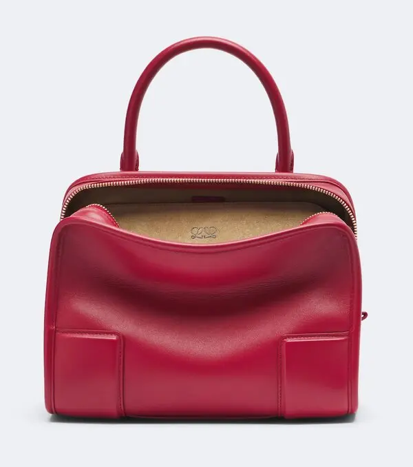 Loewe Amazona 180 Small Leather Top Handle Bag - Red