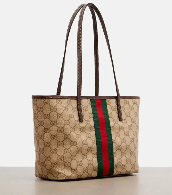 Gucci Tribeca Small Gg Canvas Tote Bag - Beige