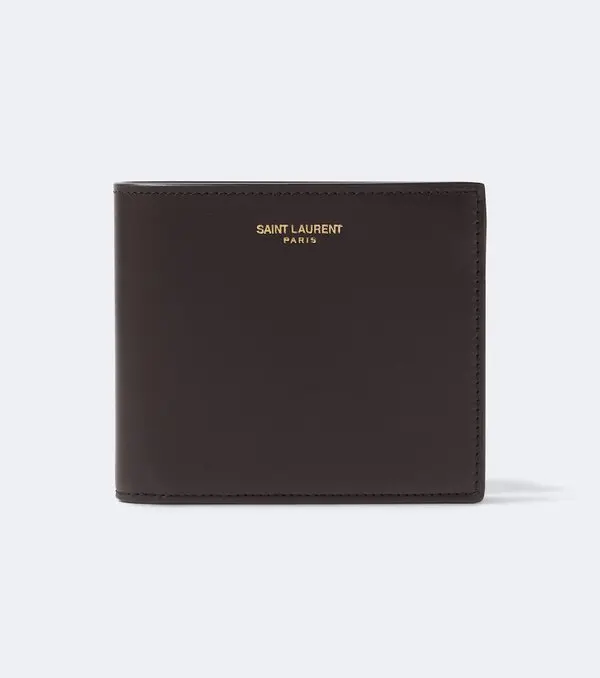 Saint Laurent Leather Bifold Wallet - Brown