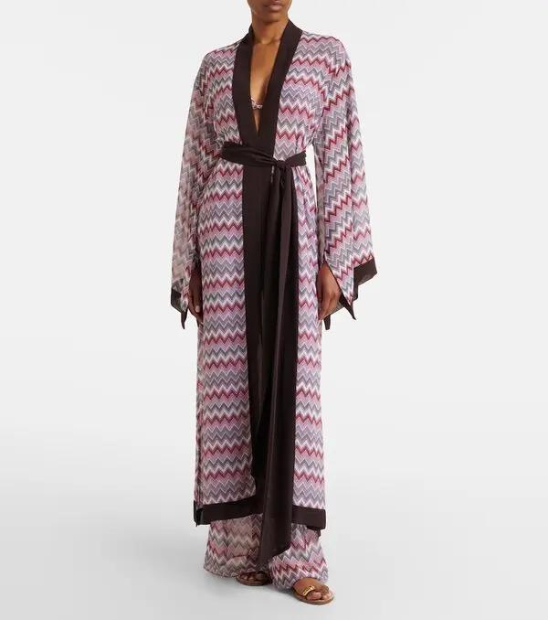 BANANHOT Jim Chevron Cotton Beach Cover-up