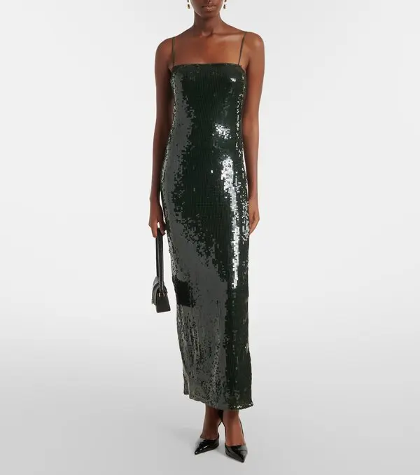 ROTATE BY BIRGER CHRISTENSEN Sequined Maxi Dress