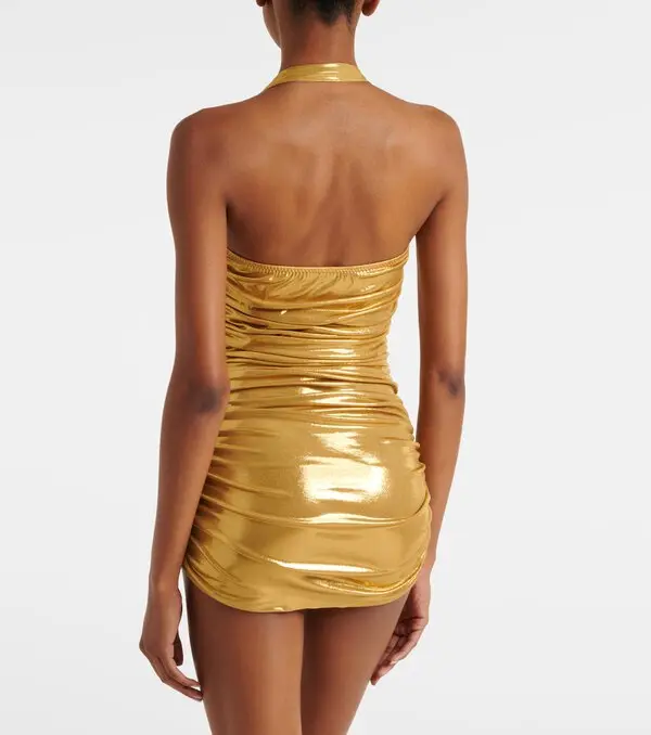 Norma Kamali Bill Mio Metallic Swimsuit
