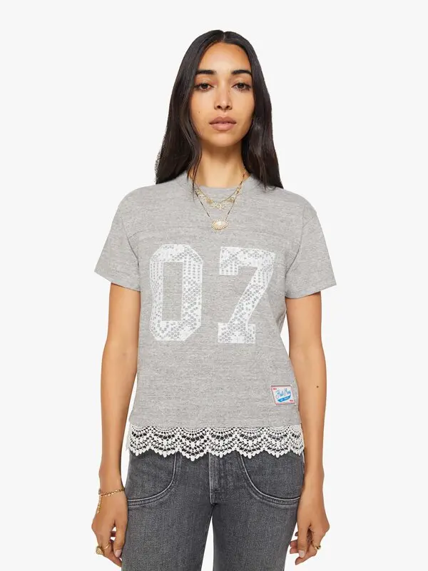 MOTHER The Footballer Heather T-shirt - Grey