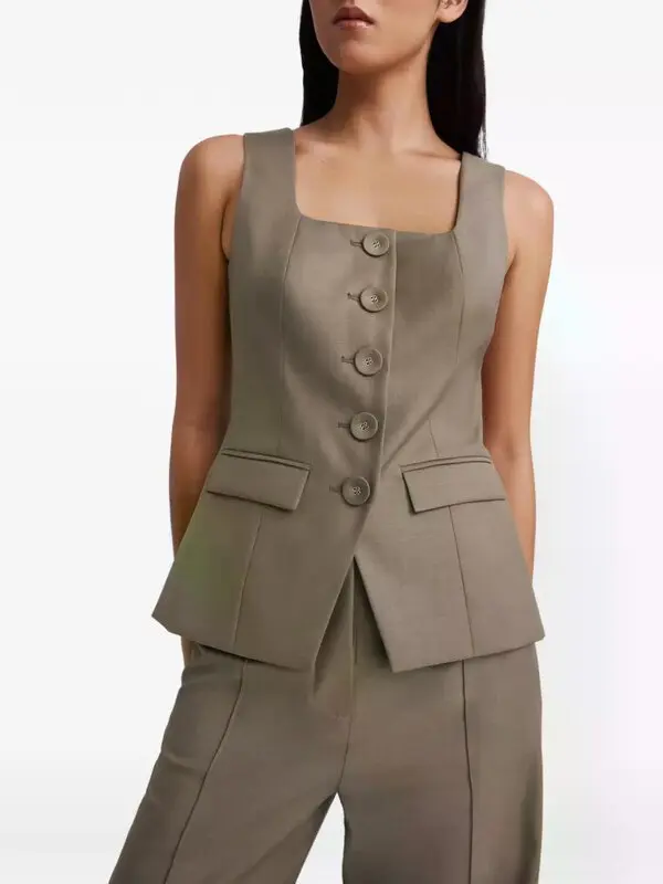 Anna Quan Marisol Button-up Top - Brown