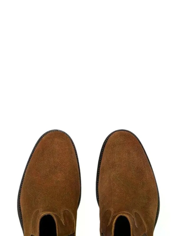 Etro Suede Chelsea Ankle Boots With Paisley Motif