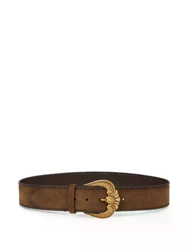 Etro Suede Belt With Paisley Buckle