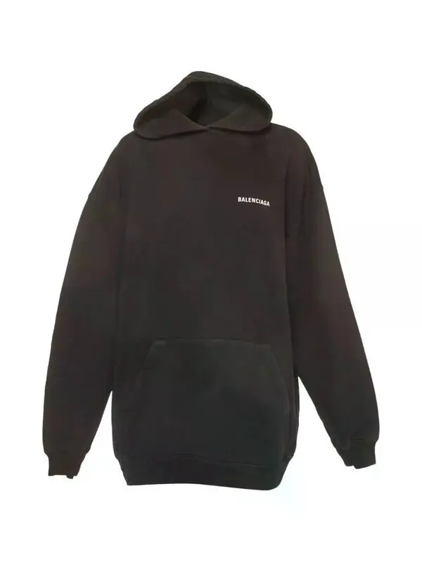 Balenciaga Logo-print Hoodie - Black