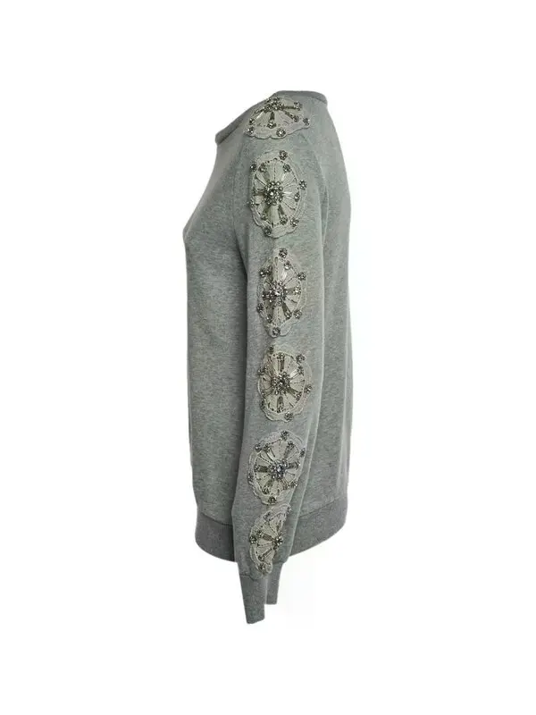 Givenchy Embroidered Floral Appliqué Sweatshirt