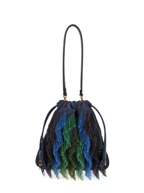 Etro Small Suede Kalispera Bag With Multicoloured Beads