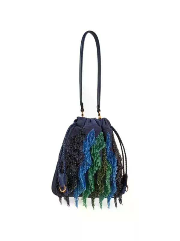 Etro Small Suede Kalispera Bag With Multicoloured Beads