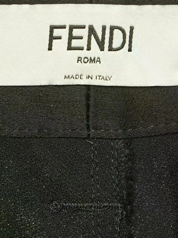 Fendi Satin Cargo Trousers With Zip Detail