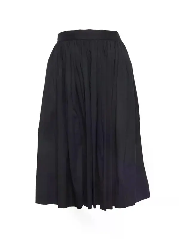 Prada Gathered Midi Skirt - Black