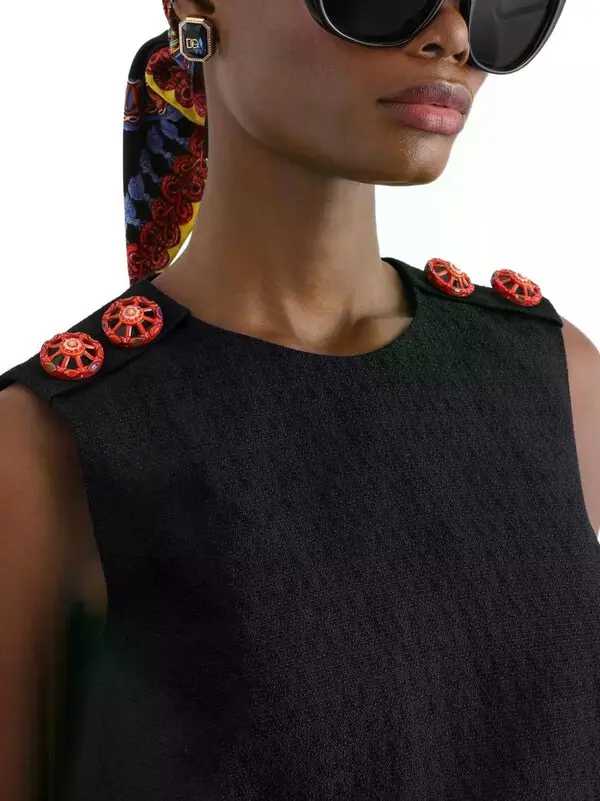 Dolce & Gabbana Sleeveless Faux Lacing Top