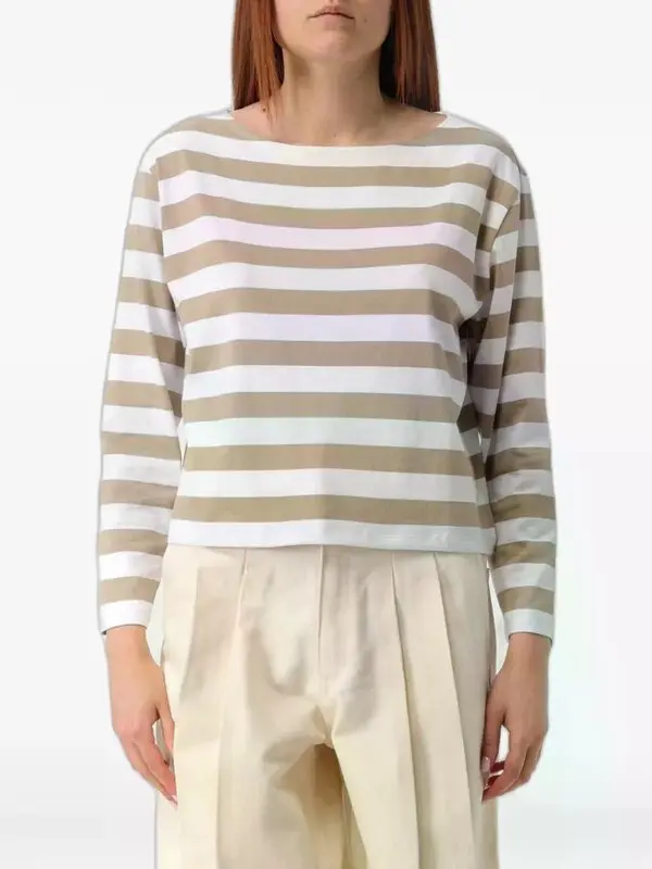 Theory Striped Long-sleeve T-shirt - Neutrals