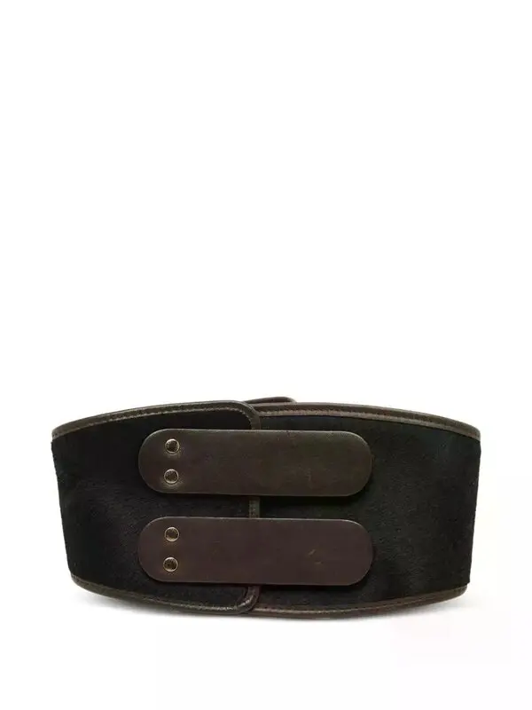Fendi Calf-hair Waist Belt - Black