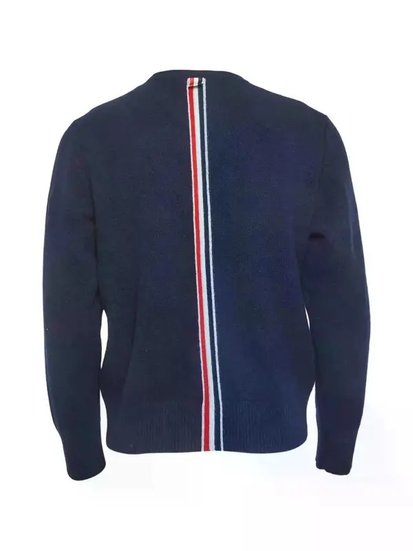 Thom Browne Rwb Stripe Crewneck Sweater