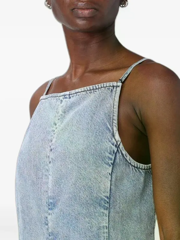 Emporio Armani Open-back Denim Top