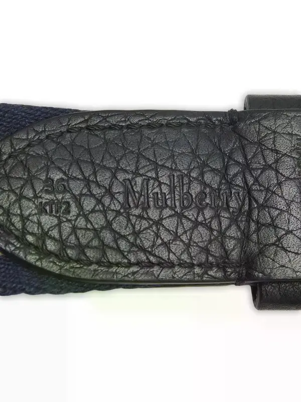 Mulberry Leather-trim Canvas Belt