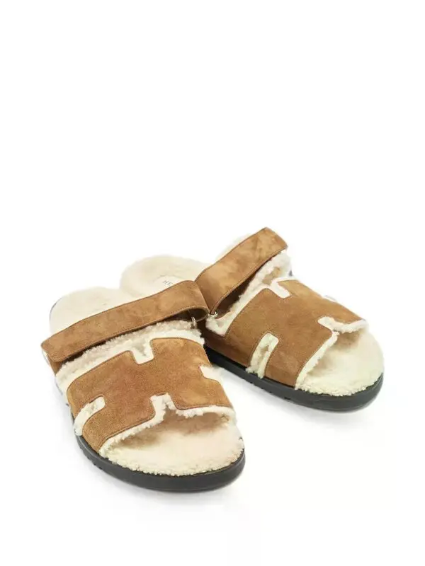 Hermès Chypre Shearling-lined Sandals