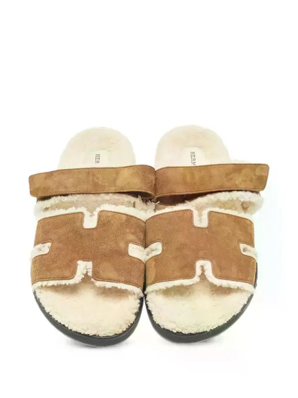 Hermès Chypre Shearling-lined Sandals