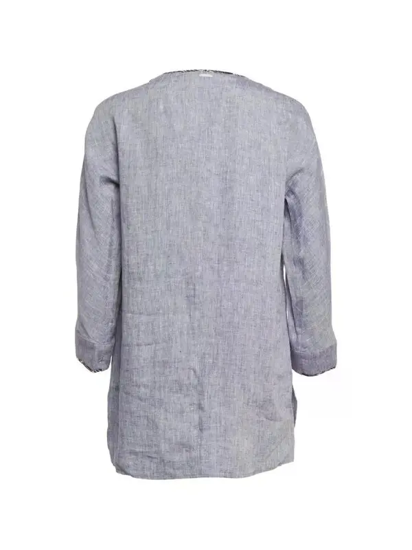 Max Mara Long-sleeved Linen Shirt