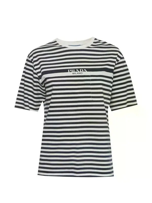 Prada Striped Logo T-shirt - Blue