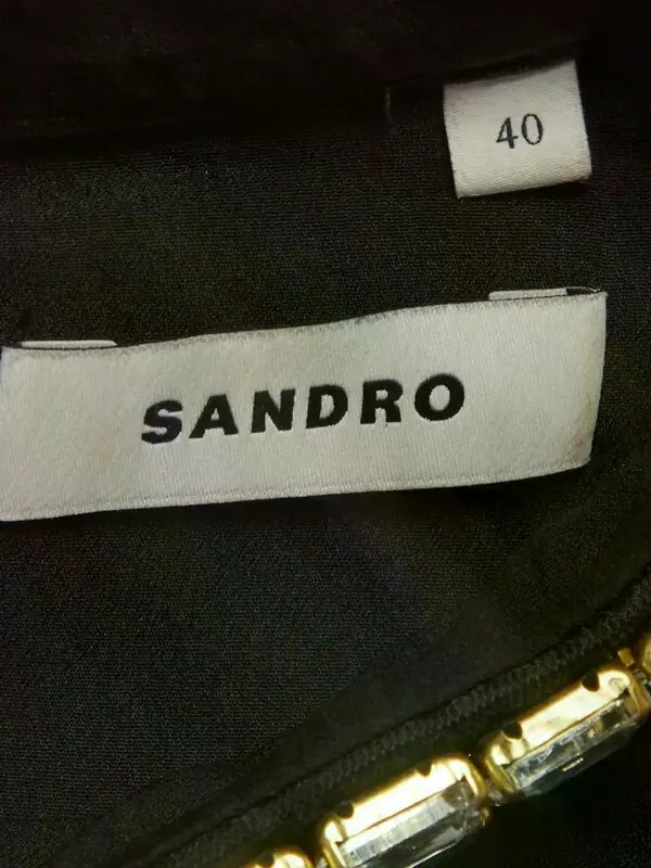 Sandro Crystal-embellished Crepe Mini Dress