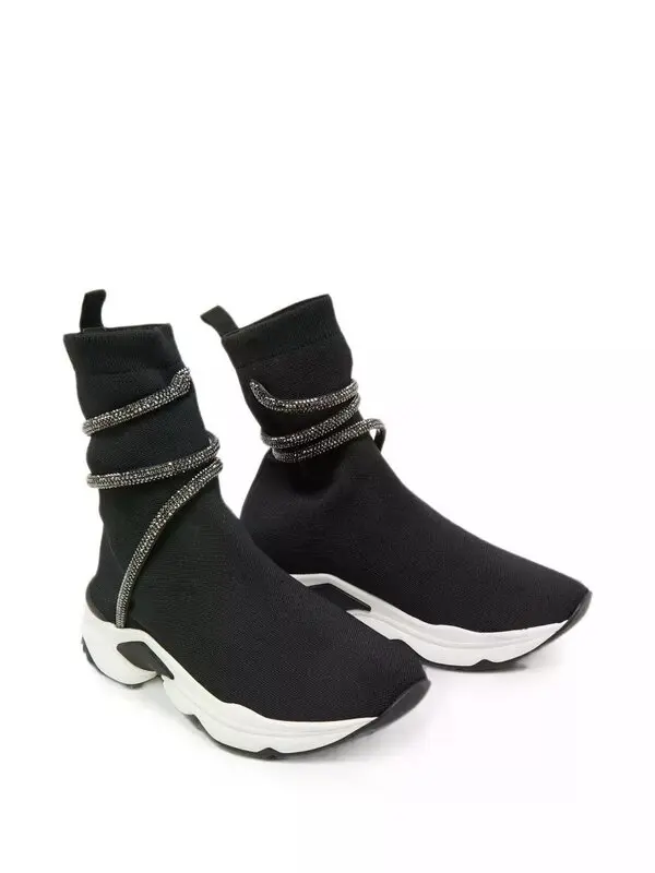 Rene Caovilla Cleo Running High-top Sneakers - Black
