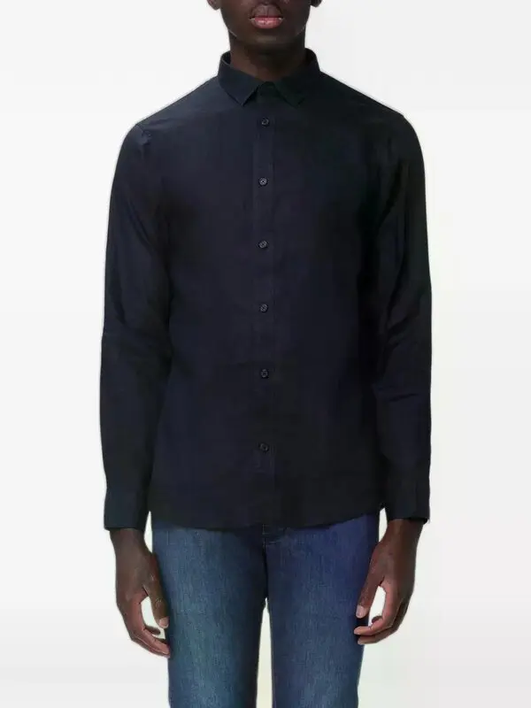 Emporio Armani Linen Shirt - Blue