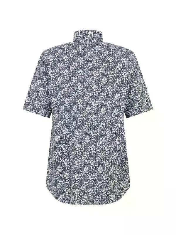 Paul & Shark Floral-print Short-sleeve Shirt - Blue