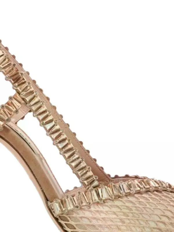 Casadei Julia Heaven Crystal-embellished Slingback Pumps