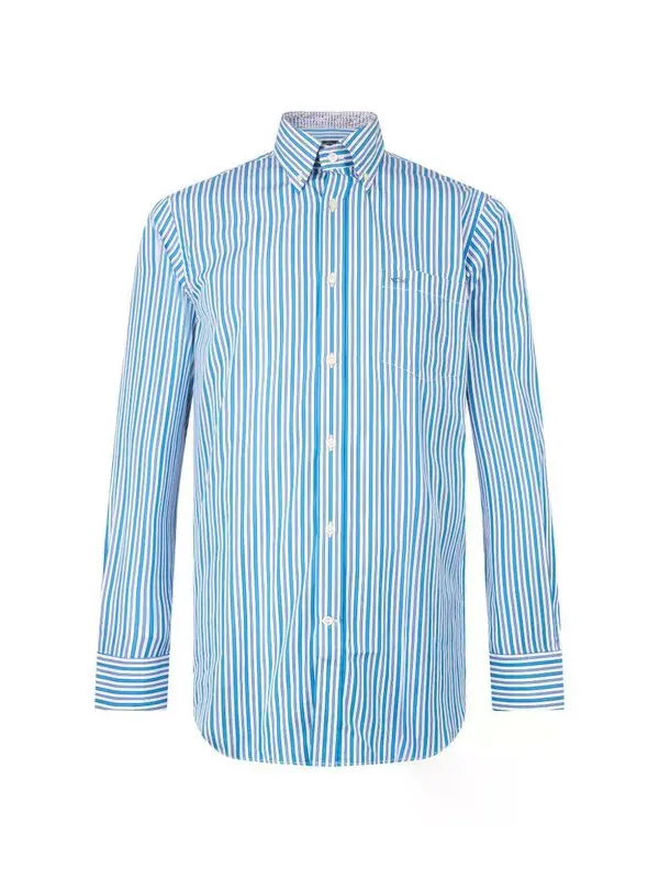 Paul & Shark Striped-pattern Long-sleeve Shirt - Blue
