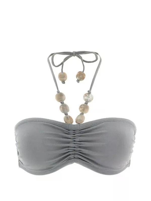 ERES Lana Bead-embellished Ruched Bikini Top