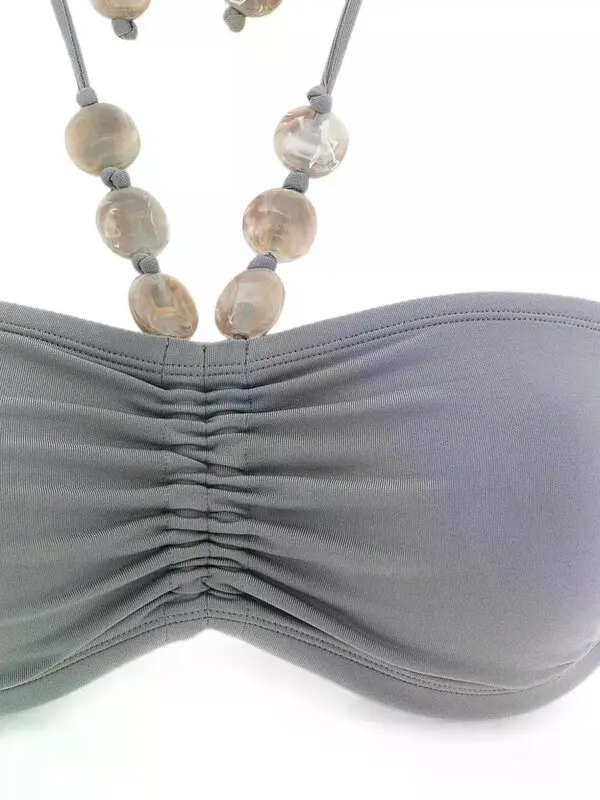 ERES Lana Bead-embellished Ruched Bikini Top