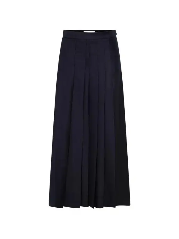 Anna Quan Sable Pleated Midi Skirt - Black