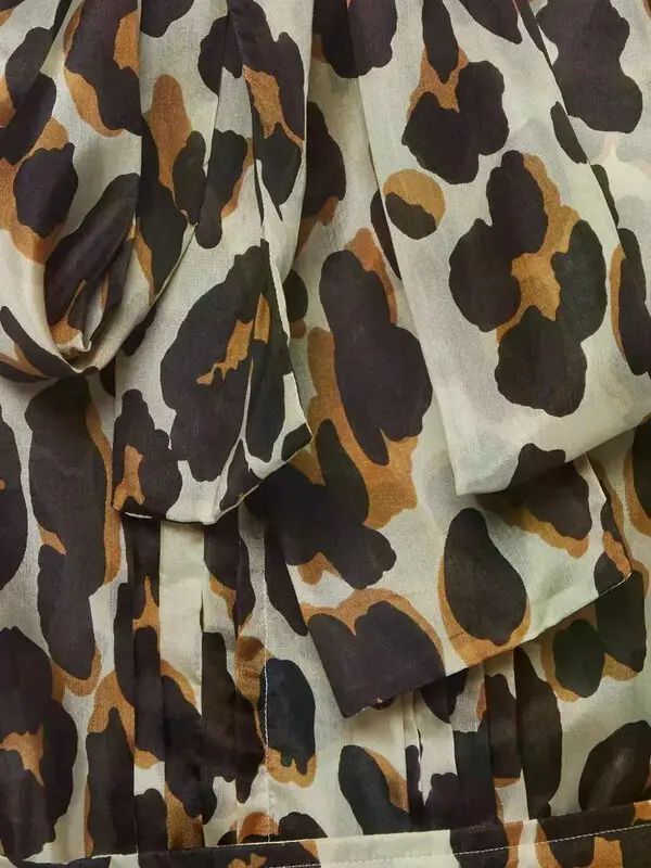 Saint Laurent Leopard-print Belted Top
