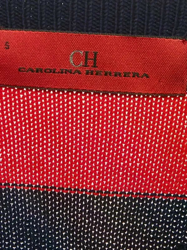 Carolina Herrera Striped Rib-knit Cotton Sweater