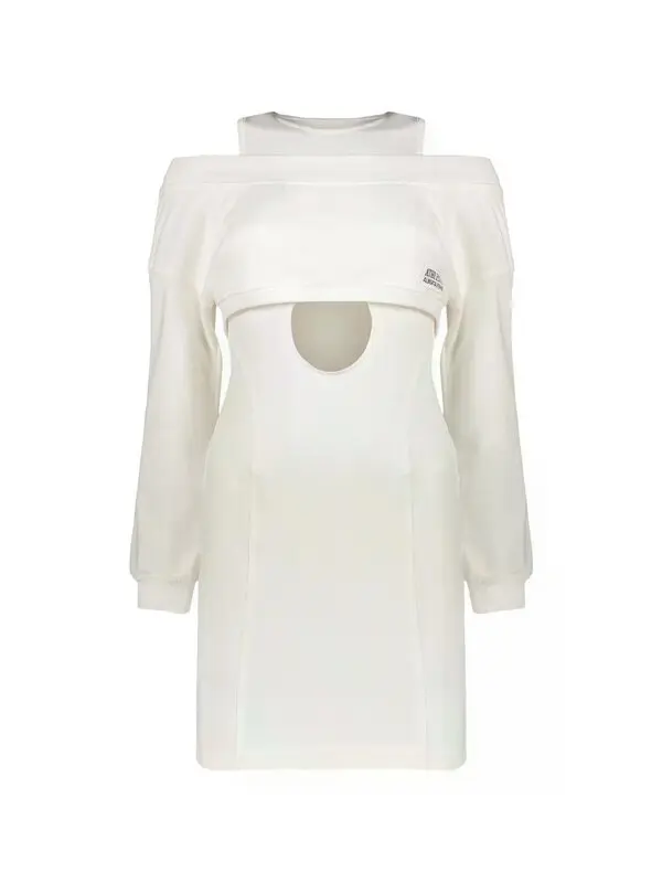 Alberta Ferretti Layered Cut-out Mini Dress - Neutrals