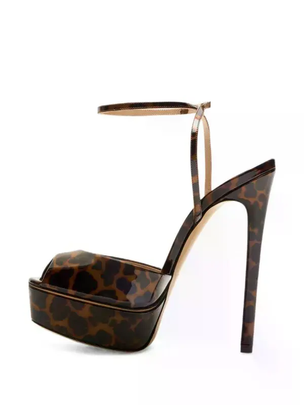 Casadei Flora Leopard-print Platform Sandals