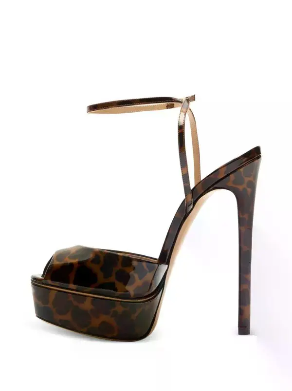 Casadei Flora Leopard-print Platform Sandals