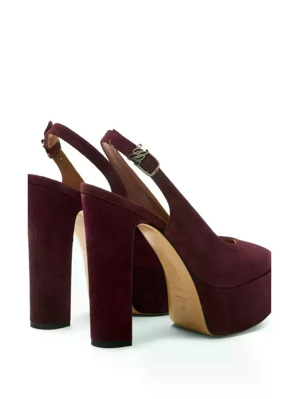 Casadei Patty C-chain Buckle Slingback Pumps - Purple