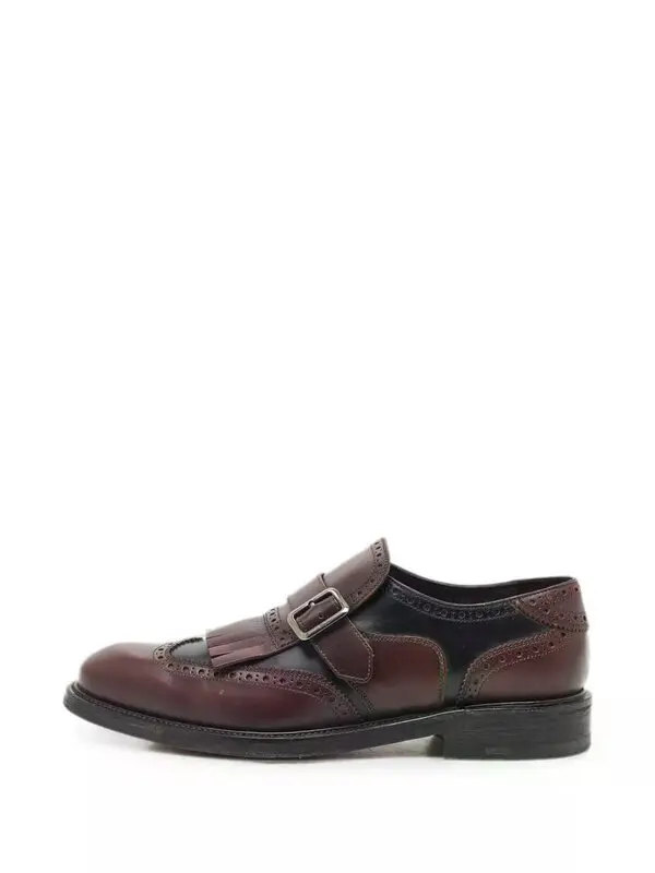 FERRAGAMO Genesis Fringe Detail Monk Shoes - Red