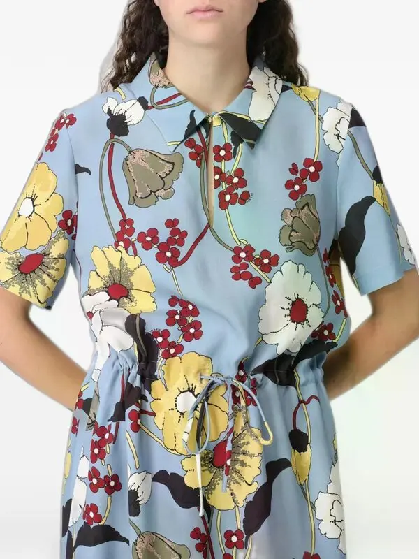 Marni Floral Print Midi Dress