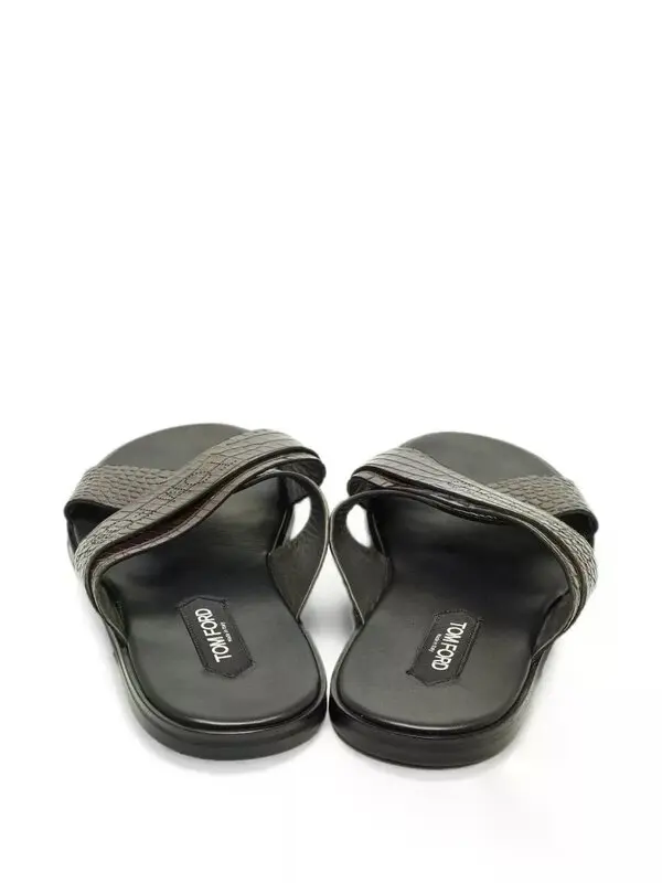 TOM FORD Preston Croc-embossed Sandals