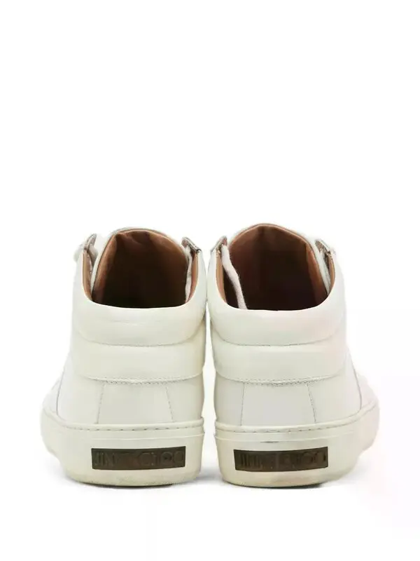 JIMMY CHOO Leather Lace-up Sneakers