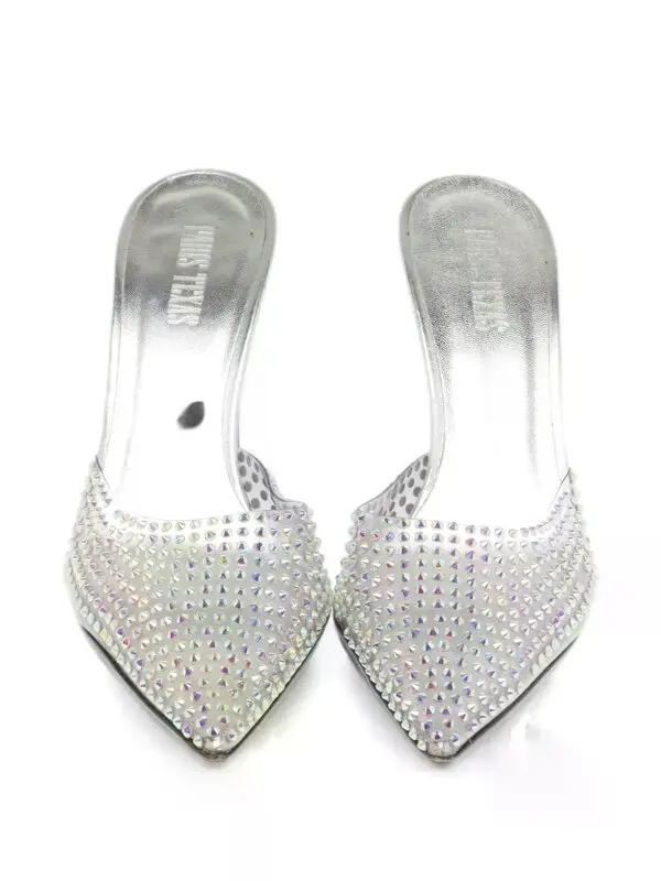 Paris Texas Hollywood Crystal-embellished Mules