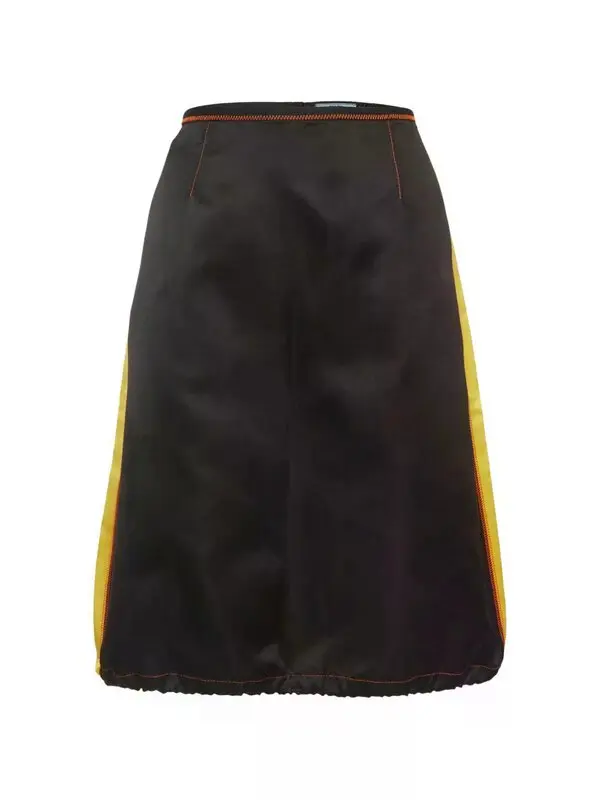 Prada Silk Mini Skirt With Side Stripe Detail
