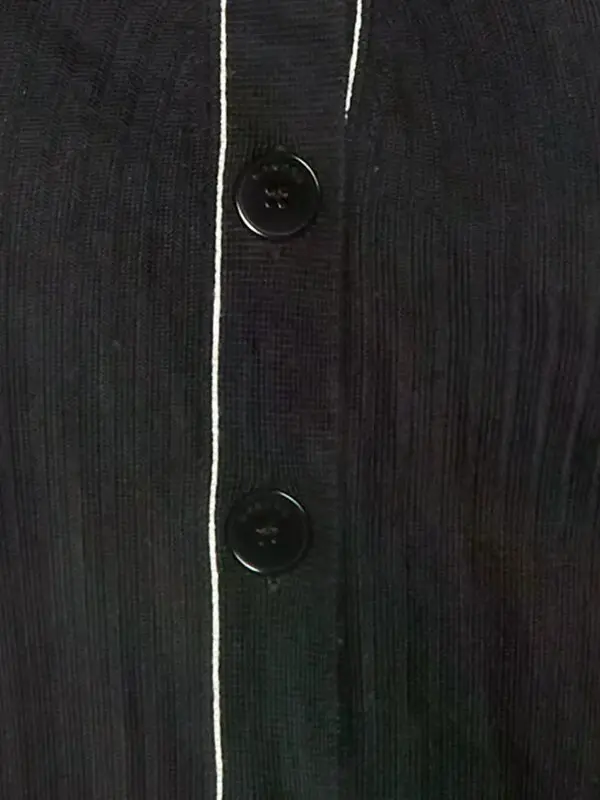 Sandro Rib-knit Button-up Top
