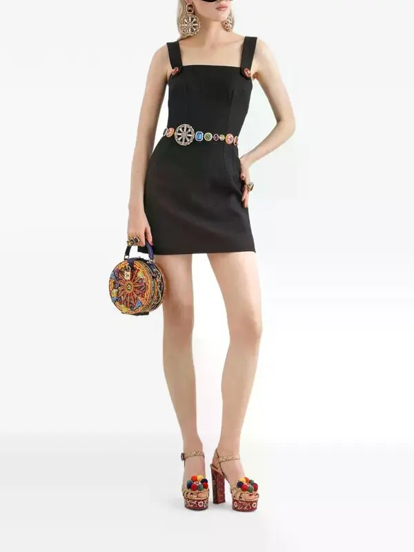 Dolce & Gabbana Square Neck Fabric Dress